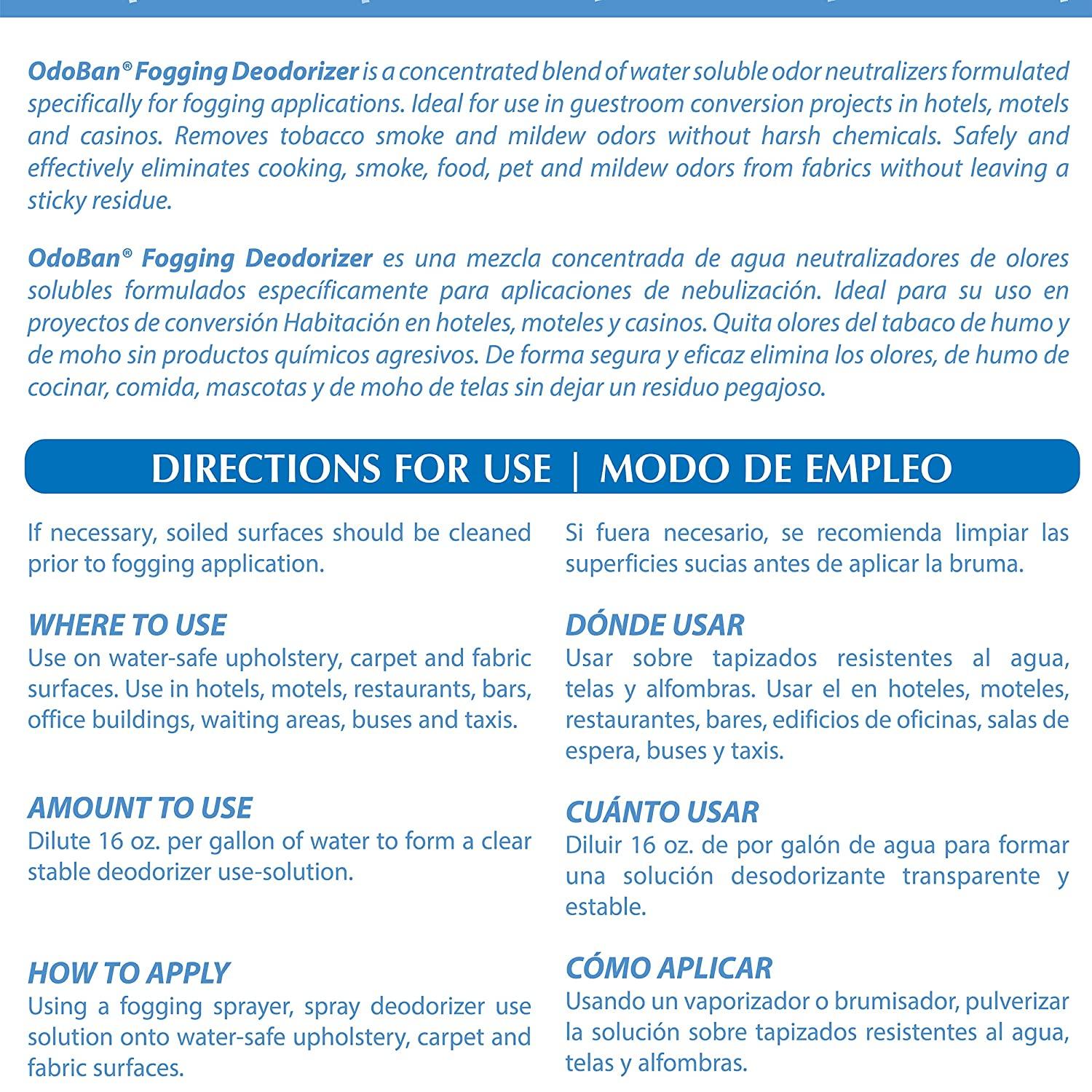 OdoBan Fogging Deodorizer Gallon - 1 Pack (Clear) | Fresh Scent for ...