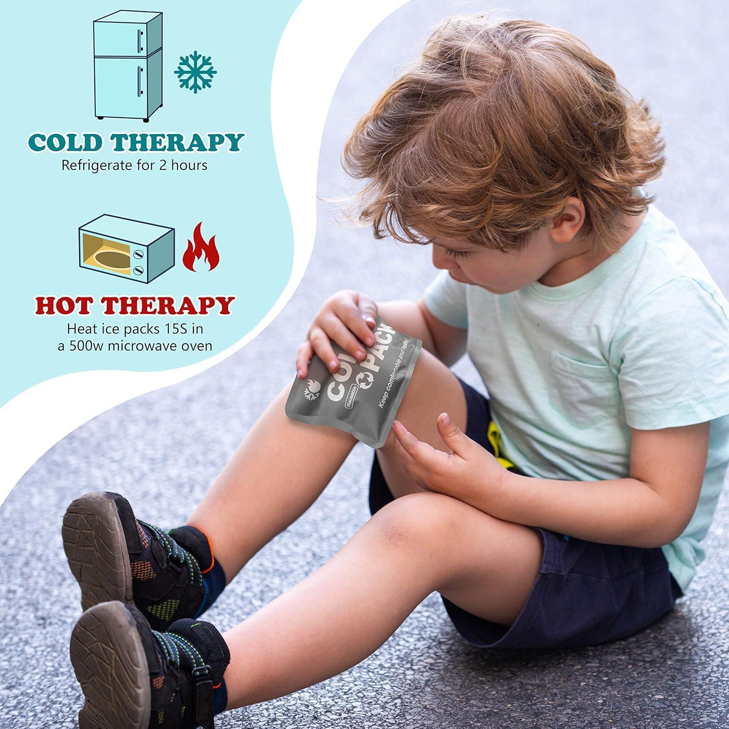 3 Reusable Small Gel Ice Packs (5x3.5'') | Cold Compress for Injuries ...