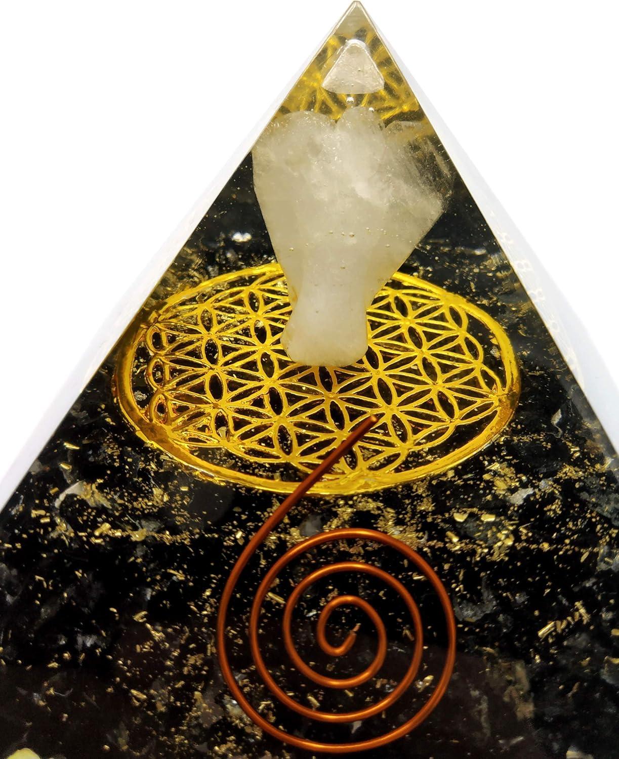 Large Orgonite Pyramid | Shungite Crystal Pyramid | Flower of Life ...