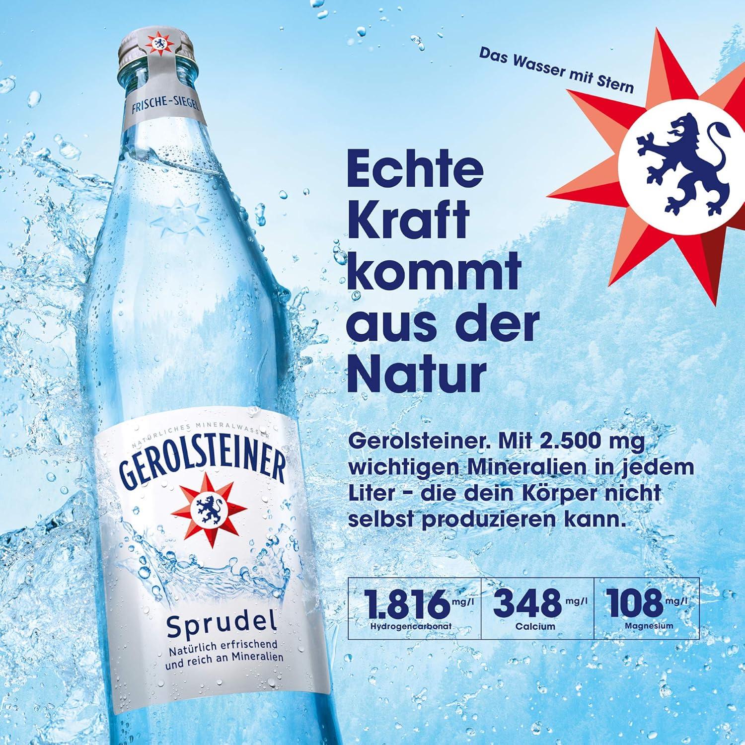 Buy Gerolsteiner Sparkling Water 24x500ml - Refreshing Natural Mineral Water in Disposable ...