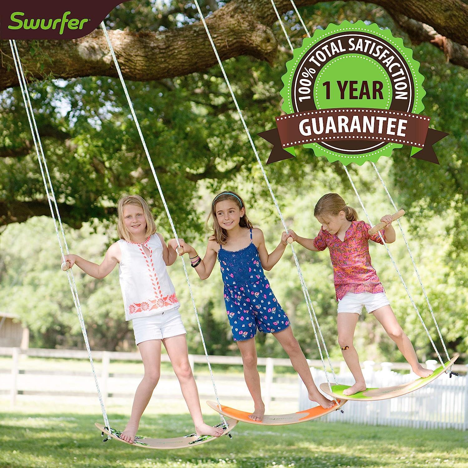 Swurfer Bamboo Limited Edition Tree Swing with Skateboard Seat Design ...
