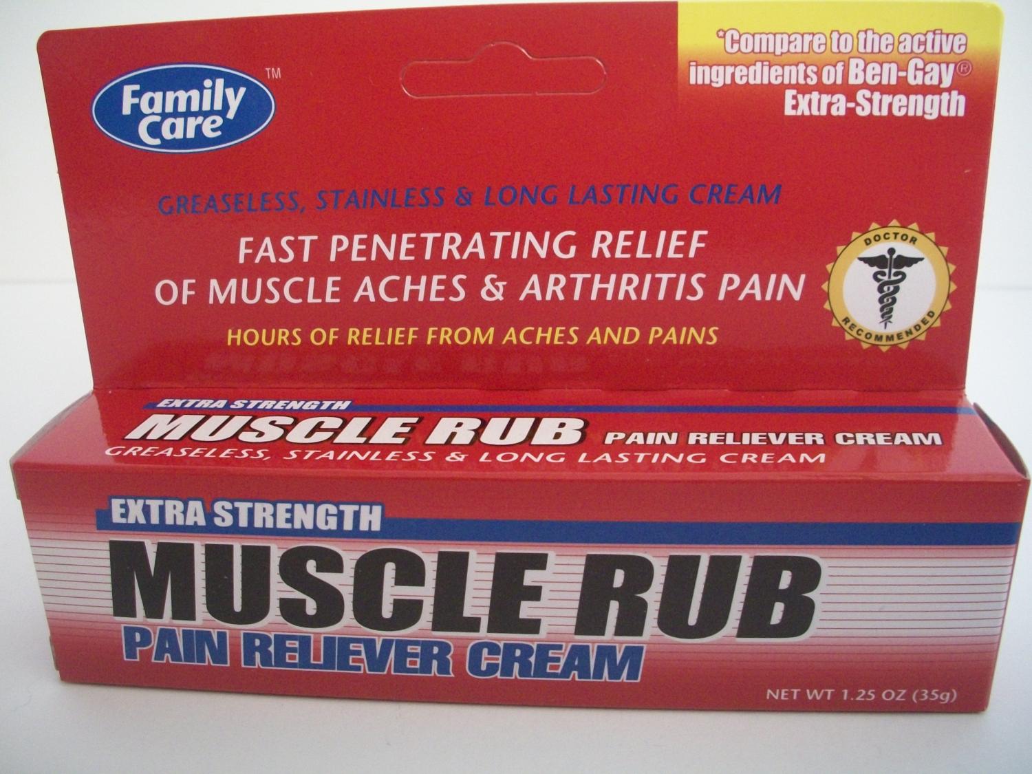 Extra Strength Muscle Rub Pain Reliever Cream 1.25oz