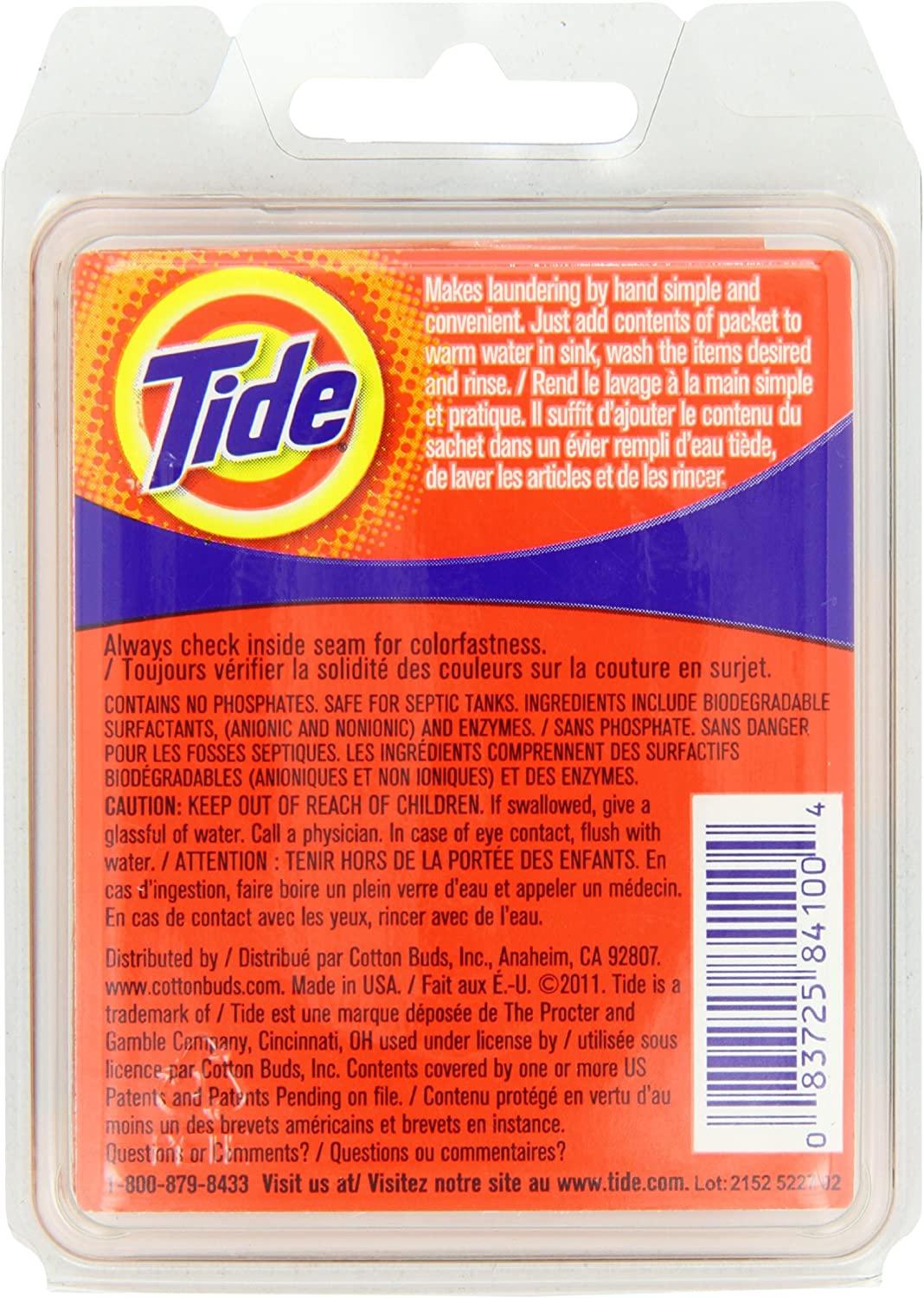 Tide Travel Sink Packets 3-Count - Convenient Laundry Detergent for On ...