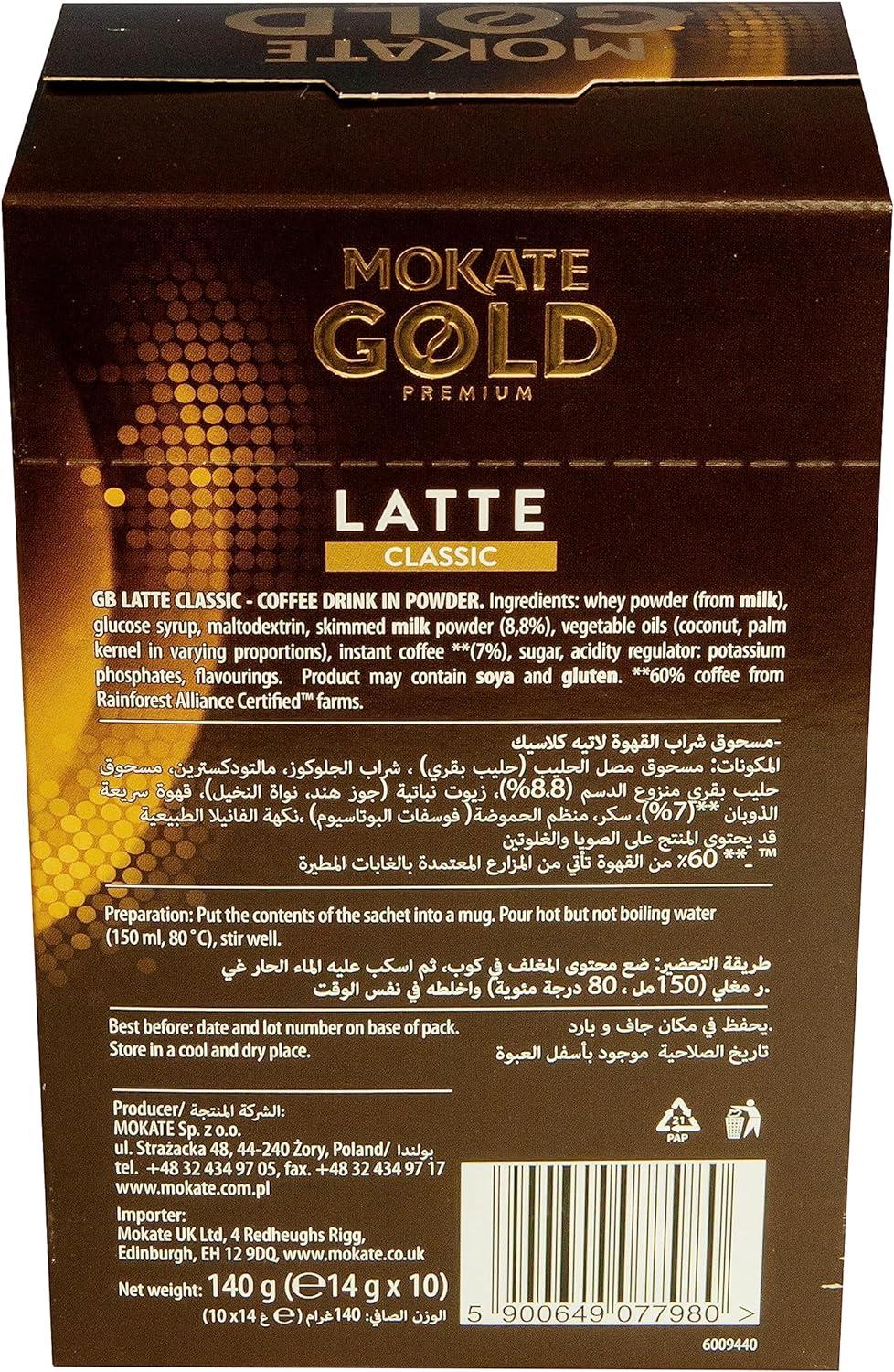 Mokate Gold Premium Latte Classic Flavour Skimmed Milk Powder **6X 10x sachets** | Buy Now in ...