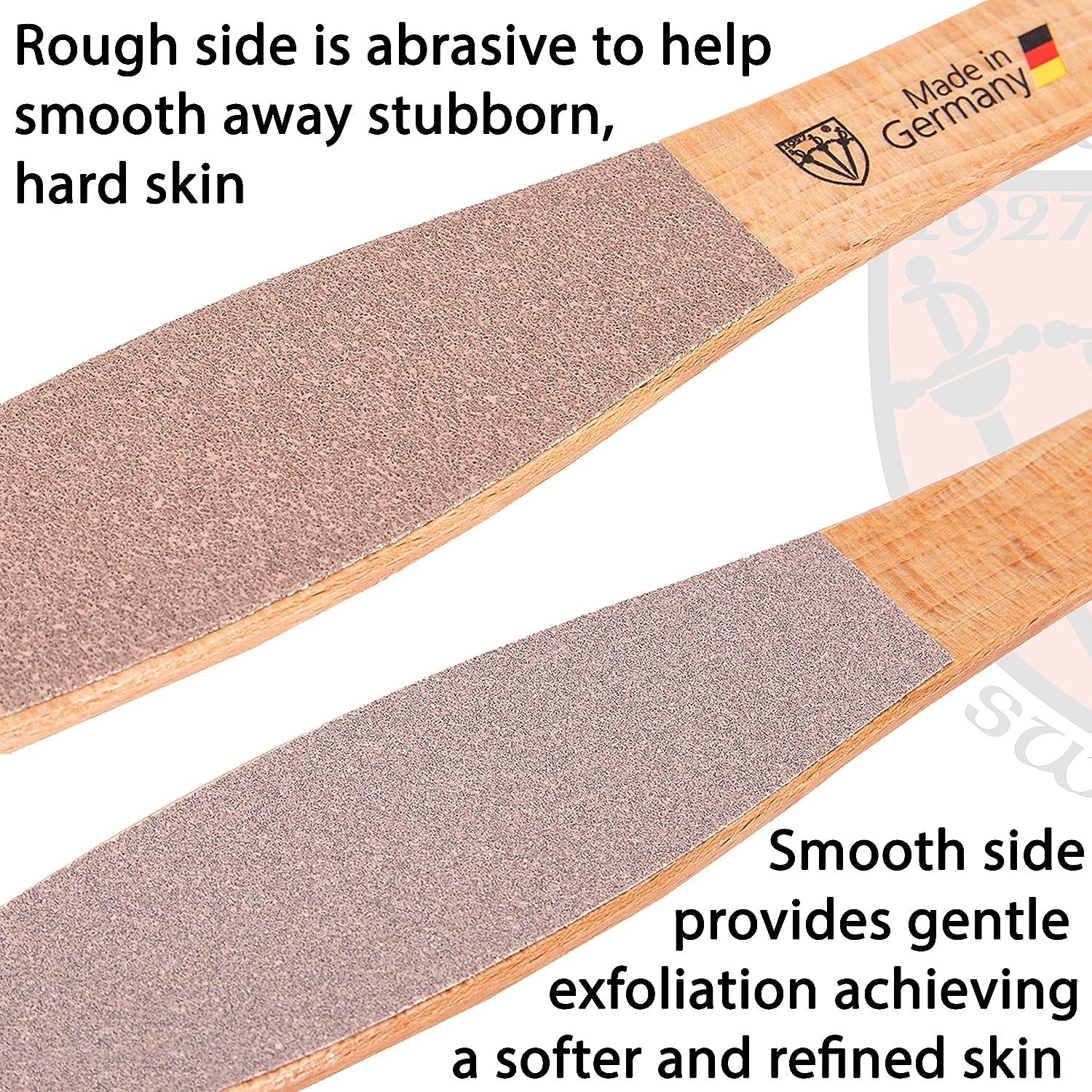 3 Swords Germany Beech Wood Dual-Sided Foot File for Effective Callus ...