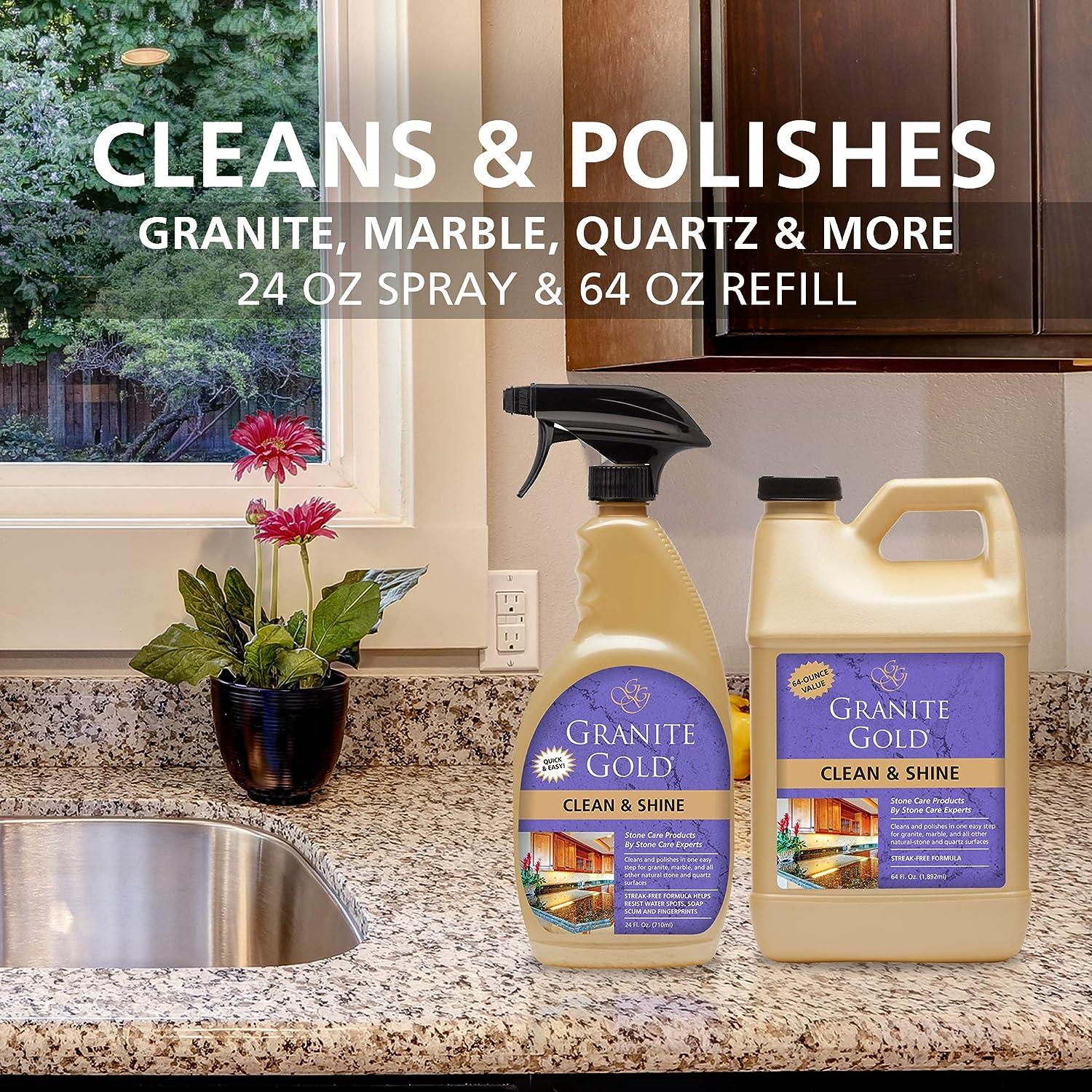 Granite Gold Clean and Shine Spray 24 + 64 Fl Oz Value Pack - Citrus ...