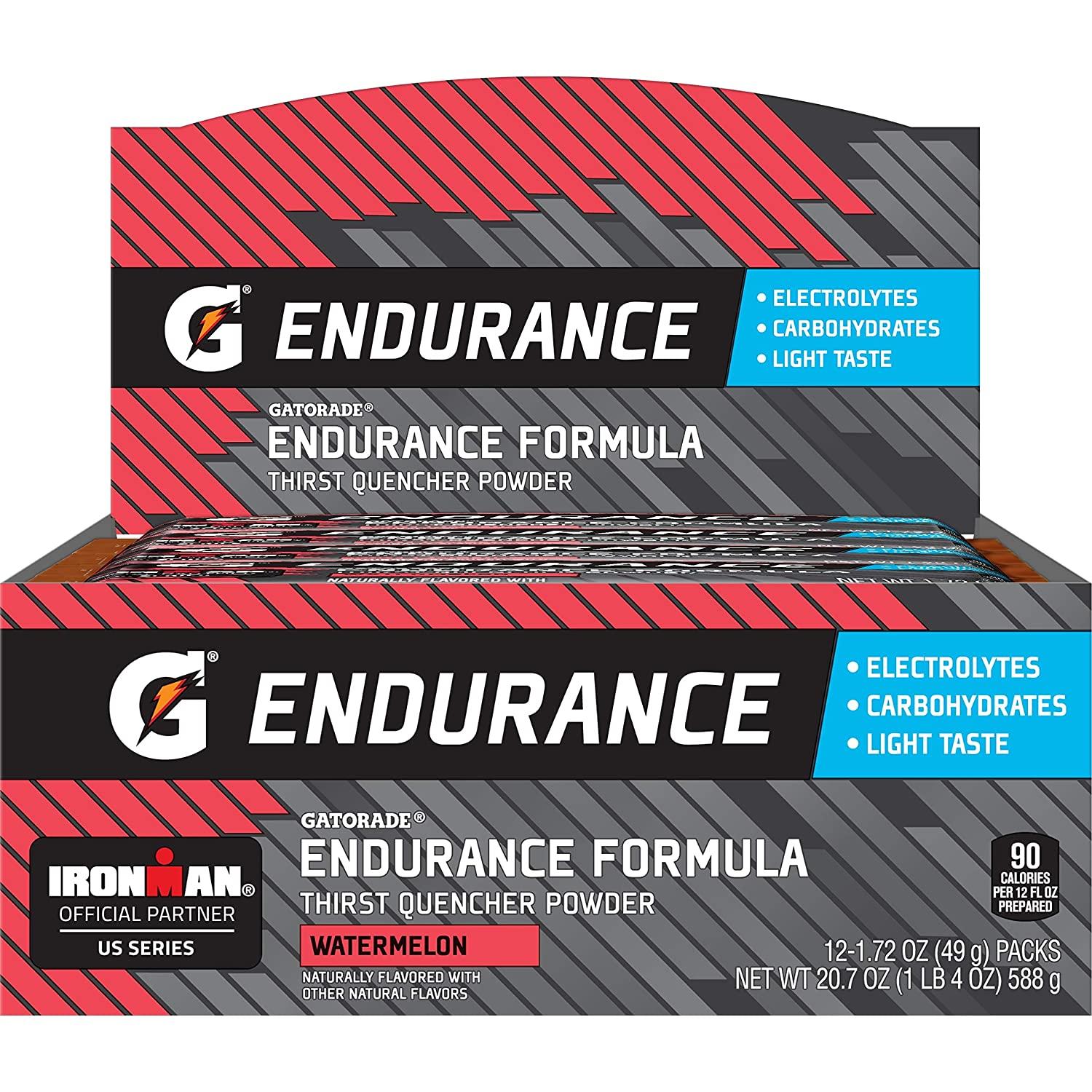 Gatorade Endurance Powder Watermelon 1.72oz (12 Pack) - Electrolyte ...