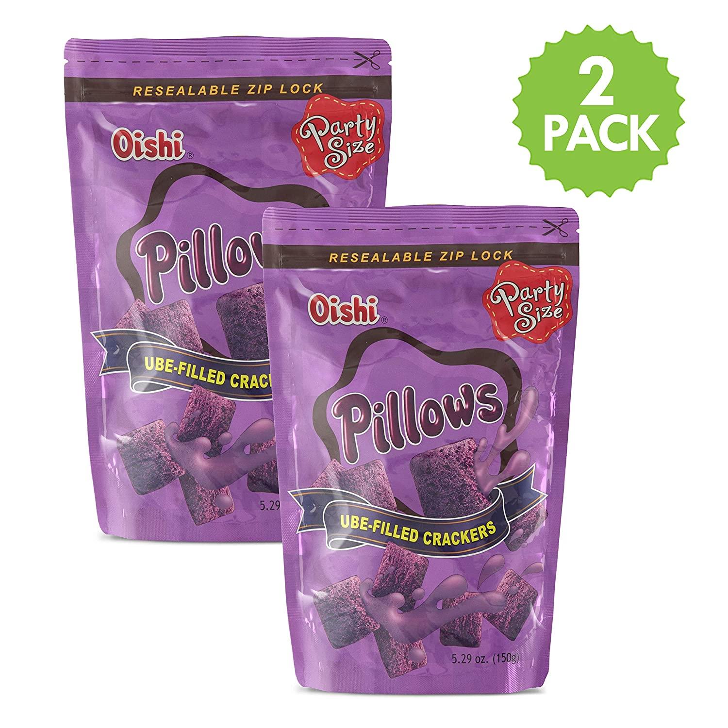 Oishi Pillows Ube Filled Crackers 529 Ounce Pack Of 2