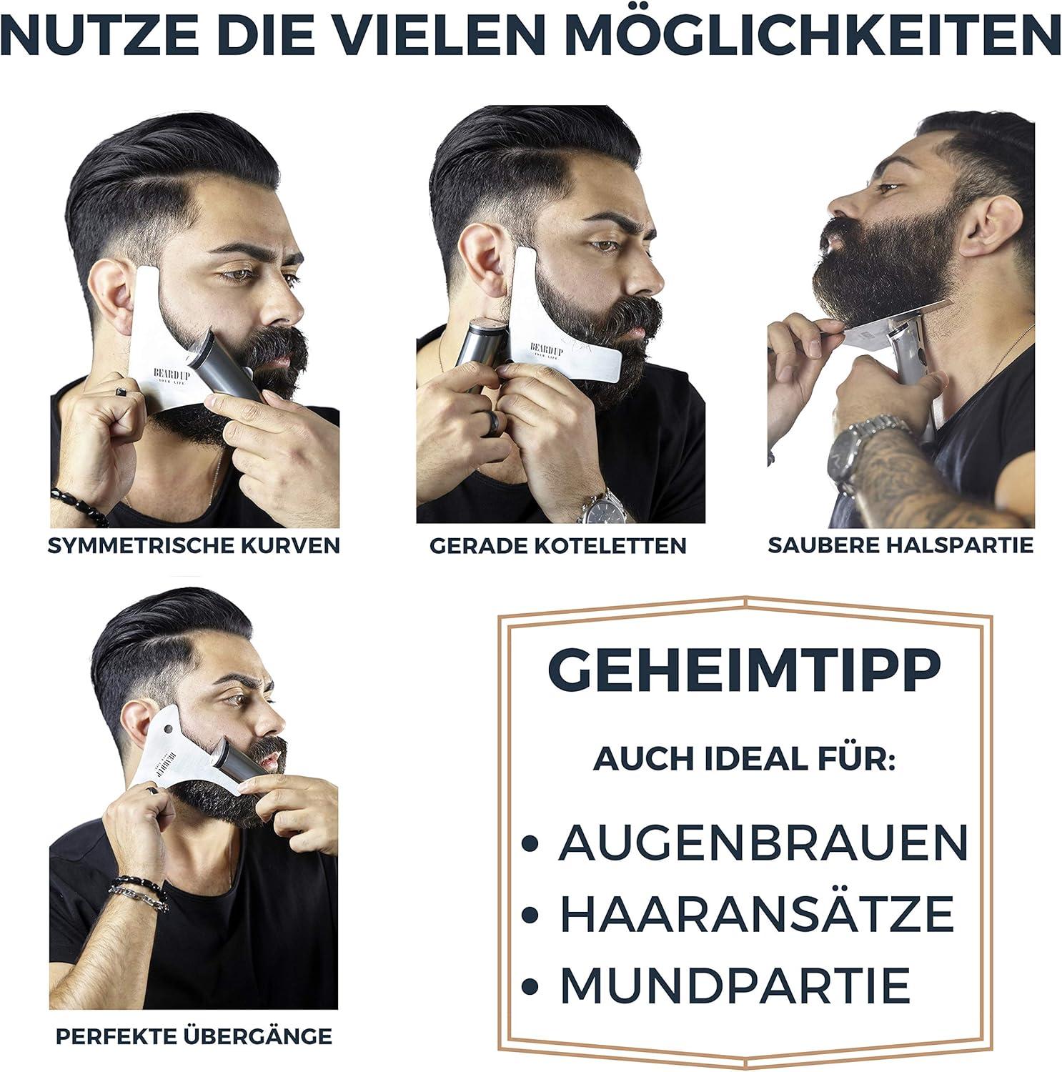 Beard up Your Life | Premium Edelstahl Beard Styling & Shaving Template ...