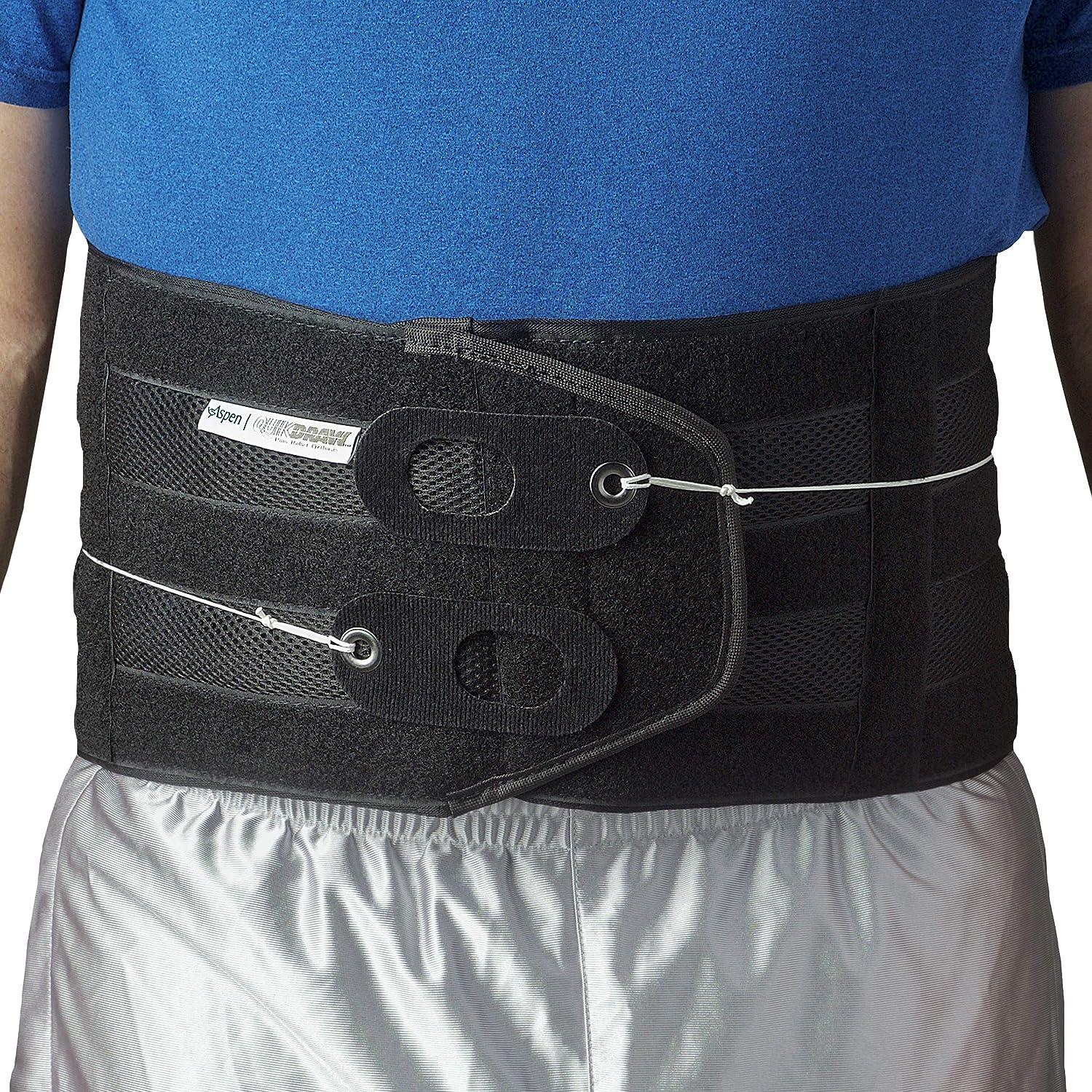 Aspen Quikdraw PRO Back Brace - Medium Black - Lumbar Pain Relief with ...