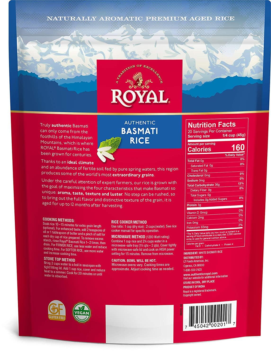 Royal White Basmati Rice 32 oz - Premium Quality Long Grain Rice | Buy ...
