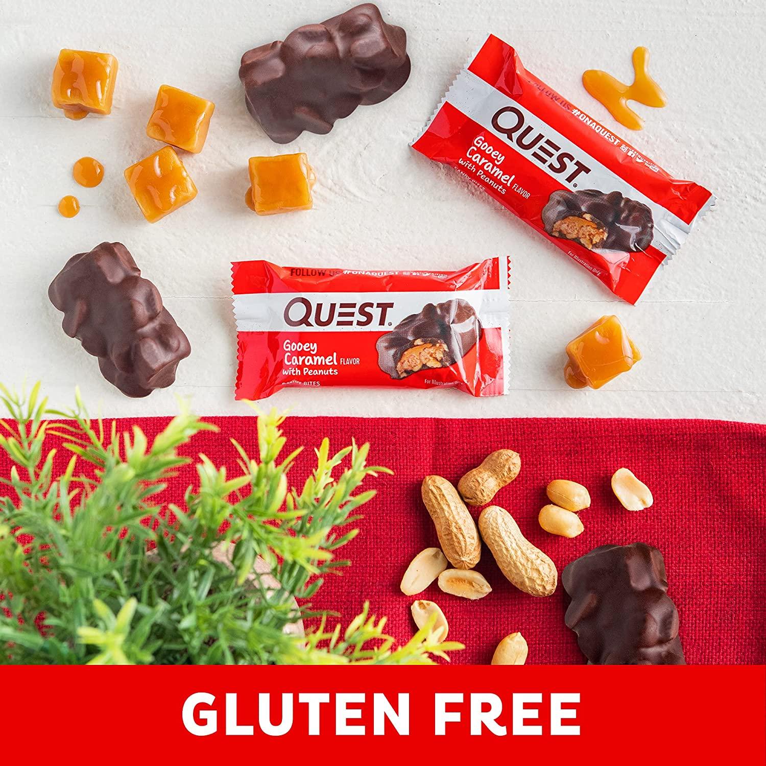 Quest Nutrition Gooey Caramel Candy Bites, 0.74 Oz - 8 Count (Pack of 3)