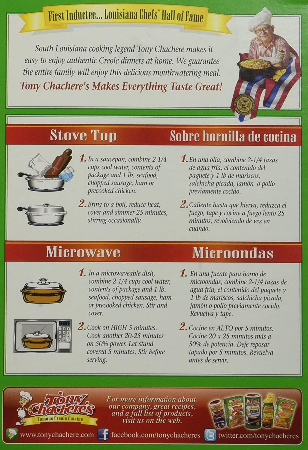 Tony Chachere Jambalaya Rice Dinner Mix 8oz - Pack of 4 | Buy Now with ...