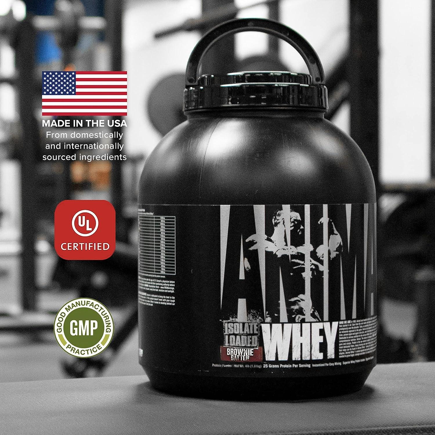 Animal Whey Isolate Protein Powder - Brownie Batter 4lb | Post-Workout ...