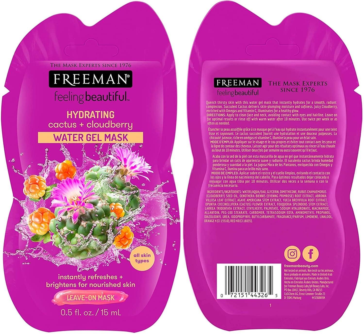 Freeman Facial Mask Variety Pack - Clay, Gel, Mud & Peel-Off Masks 18 ...