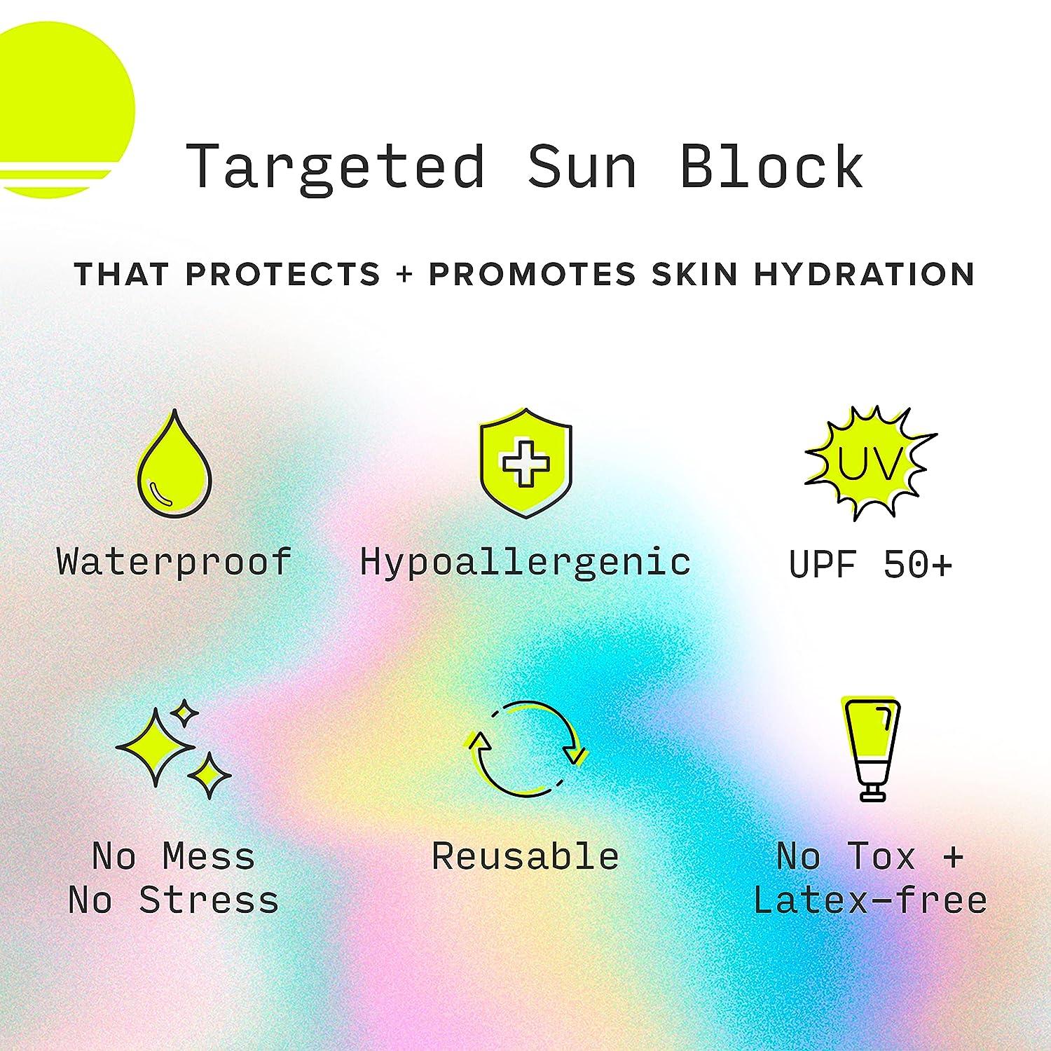 Sunkiss Reusable Silicone Sunblock Nose Patches for UV Protection - UPF ...