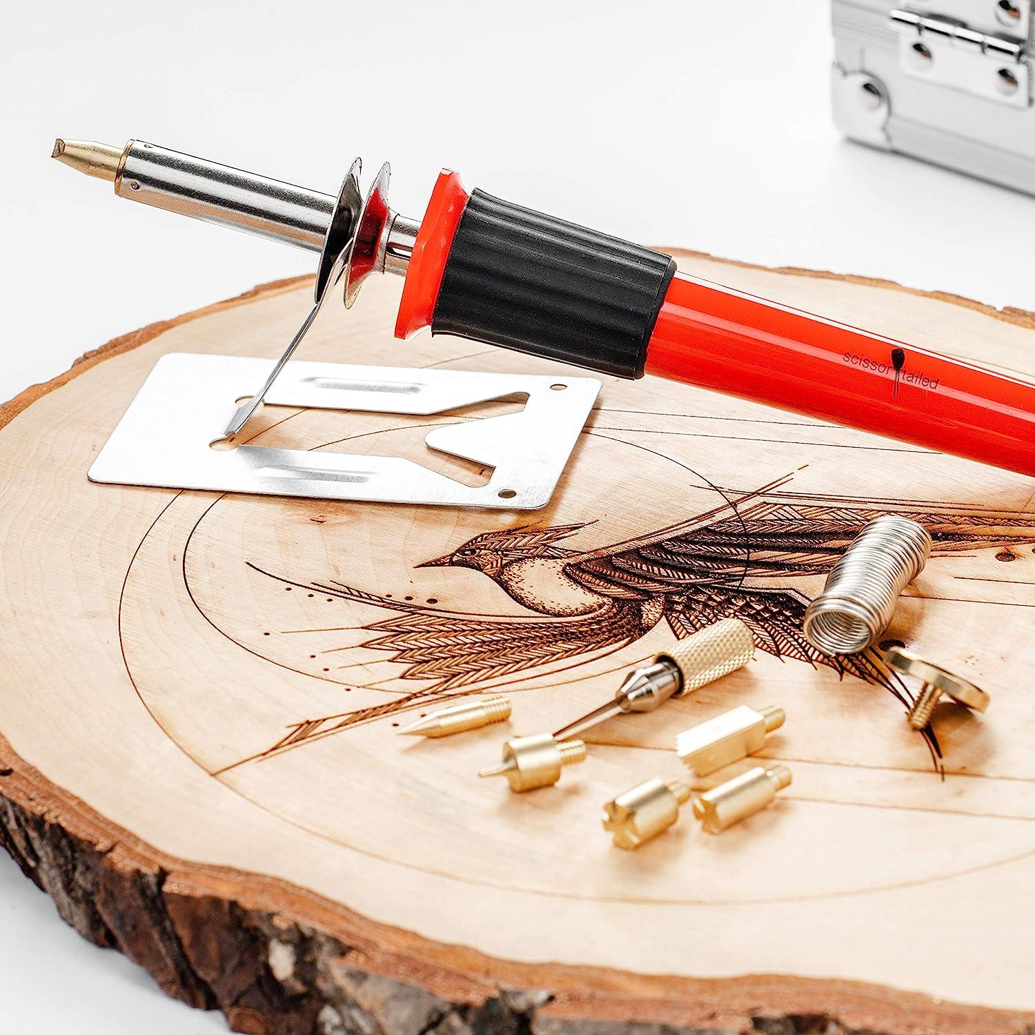 Wood and Leather Pyrography Pen - Ideal for Beginners to Advanced Users ...