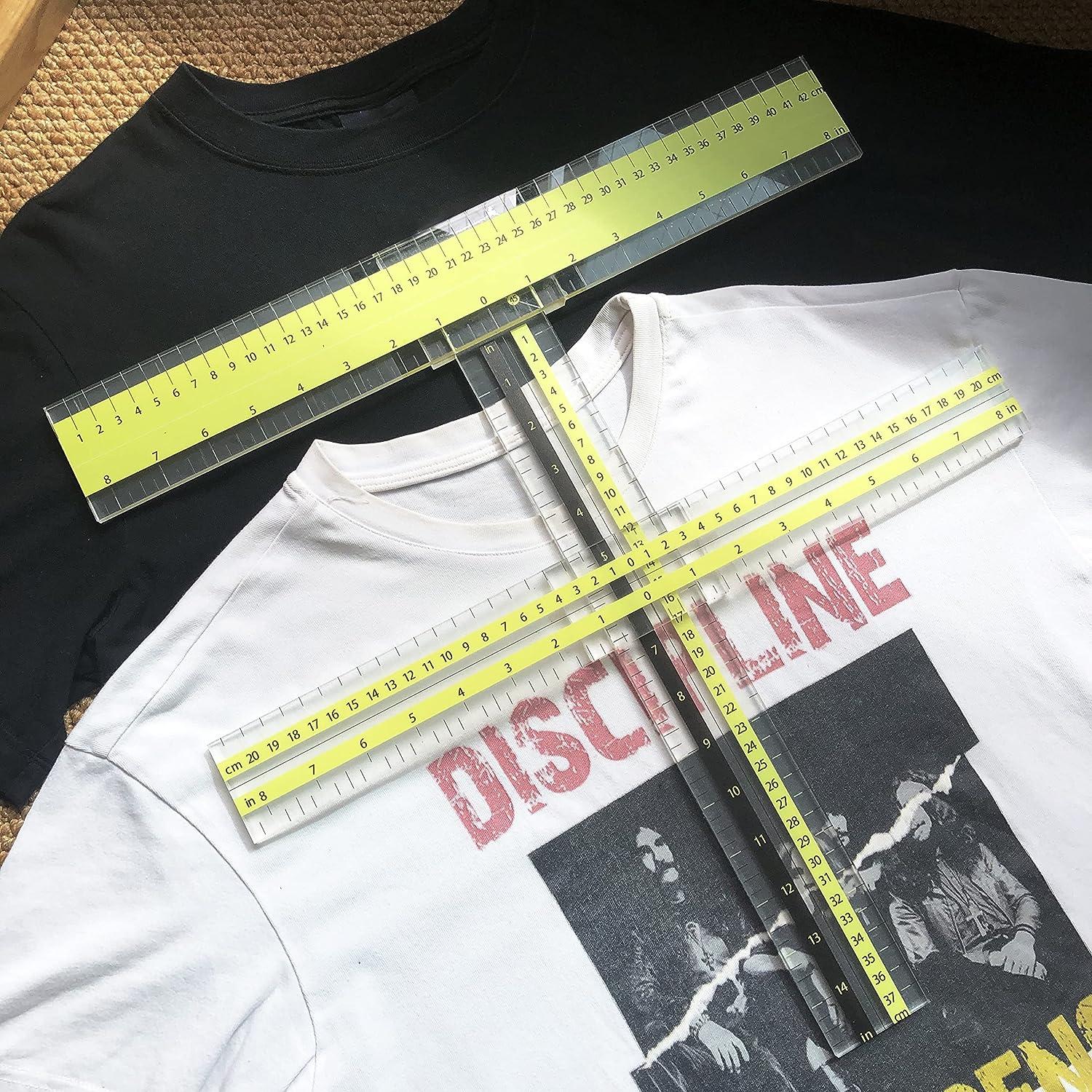 T-Shirt Alignment Ruler Guide Tool - Transparent Acrylic Movable T ...