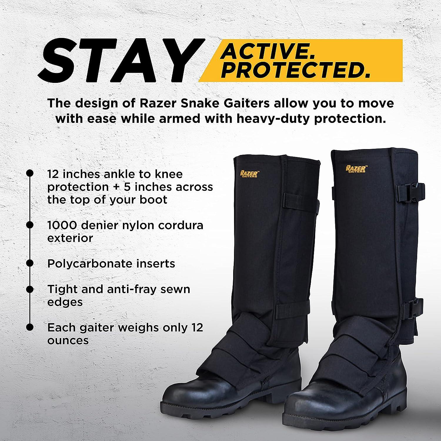 Razer Snake Gaiters - Snake Bite Protection Guards for Hiking & Hunting ...