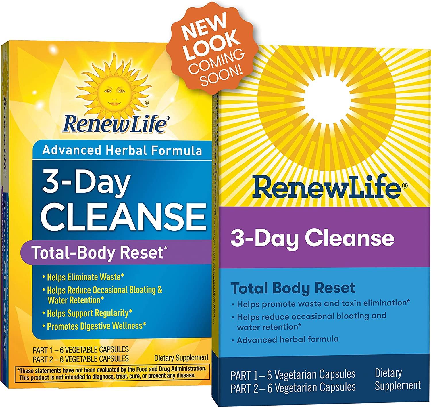 Renew Life 3-Day Cleanse Total Body Reset - 12 Vegetarian Capsules for Detox | Buy Now with ...