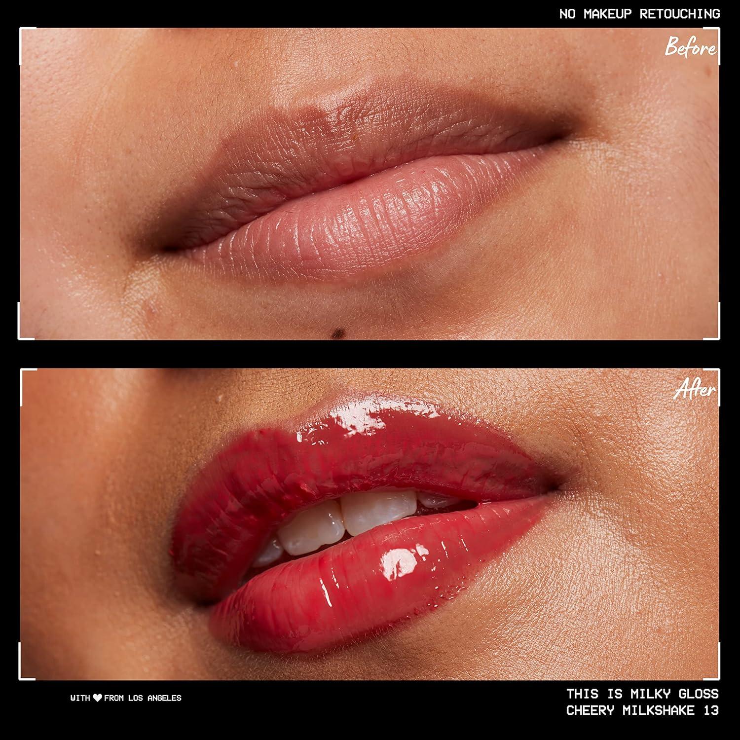 NYX Professional Makeup Cherry Milkshake Gloss - Long Lasting Vegan Lip ...