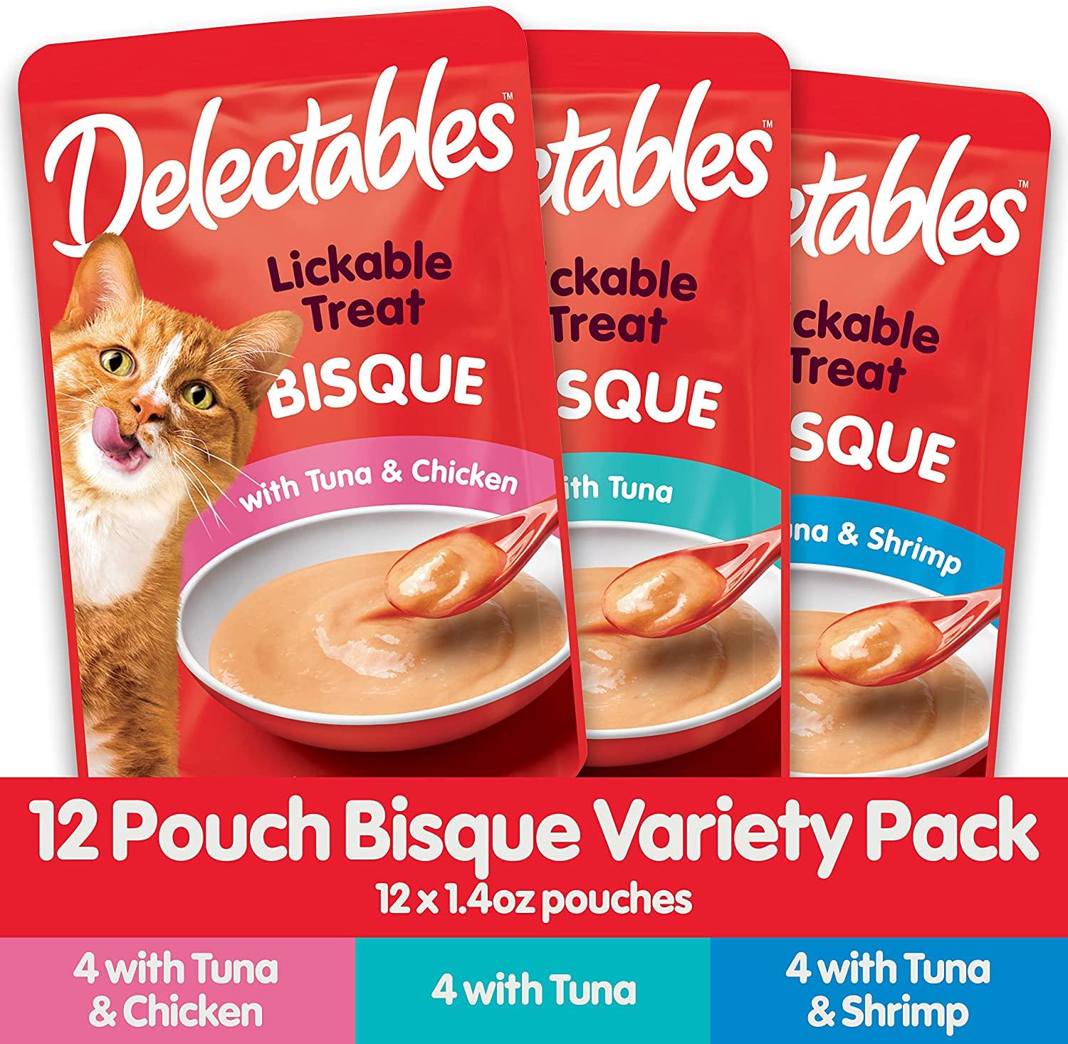 Hartz Bisque Cat Treats 1.4oz (12 Pack) - Variety Flavors for Cats ...