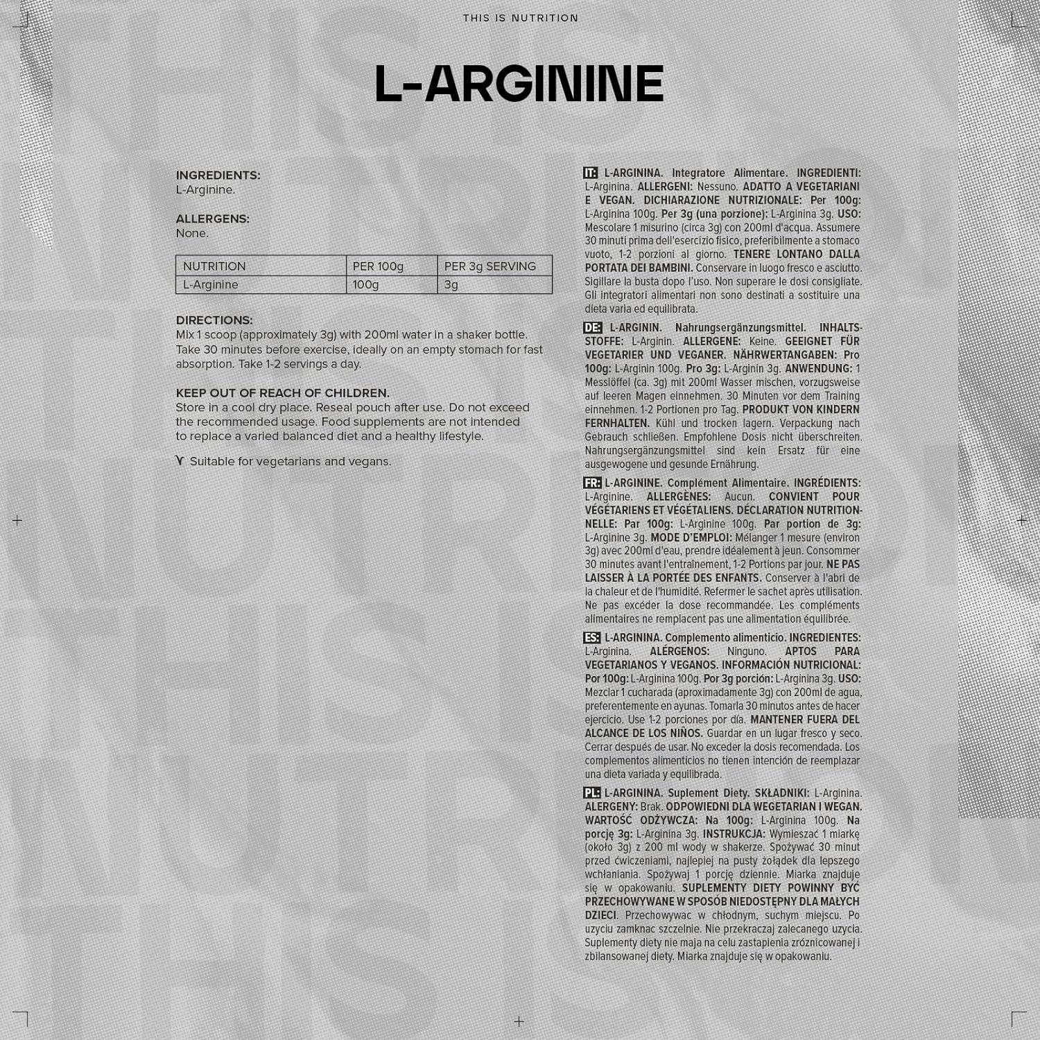 Bulk L-Arginine Powder 500 g Packaging May Vary 500g | Buy Now with ...