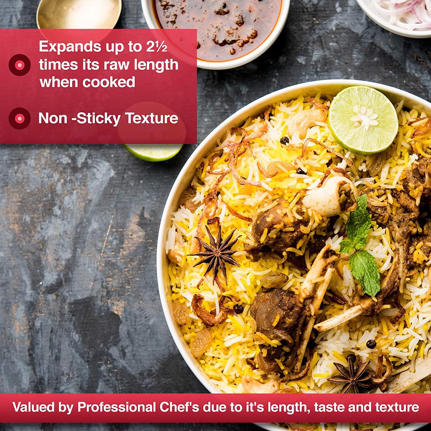 Taj Premium 1121 Basmati Rice 10lbs - Extra Long Grain | Fragrant ...