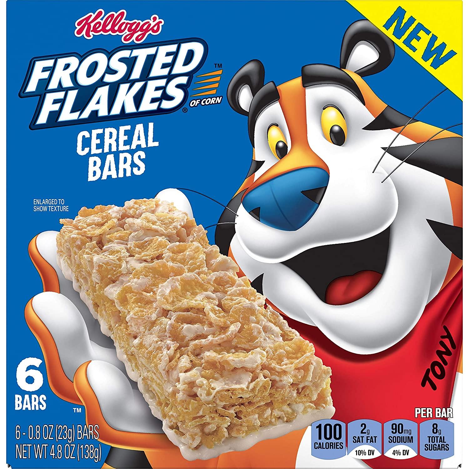 Kellogg's Frosted Flakes Cereal Bars - Original On-The-Go Snack, 38.4 ...