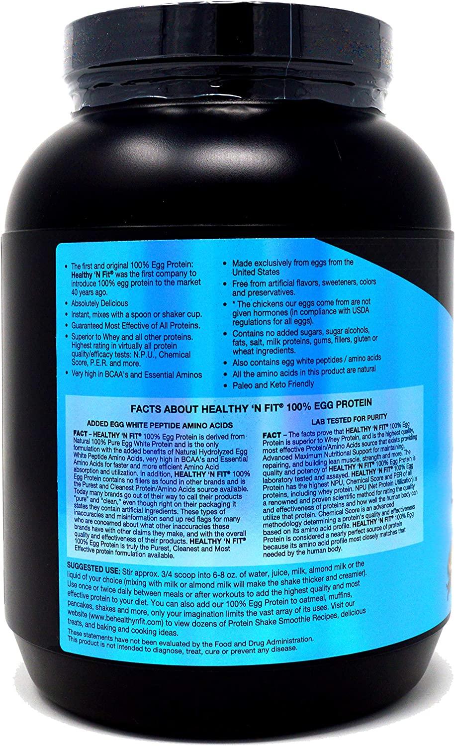 Healthy â€کN Fit 100% Egg Protein - Vanilla Ice Cream (2lb) | Pure Egg ...