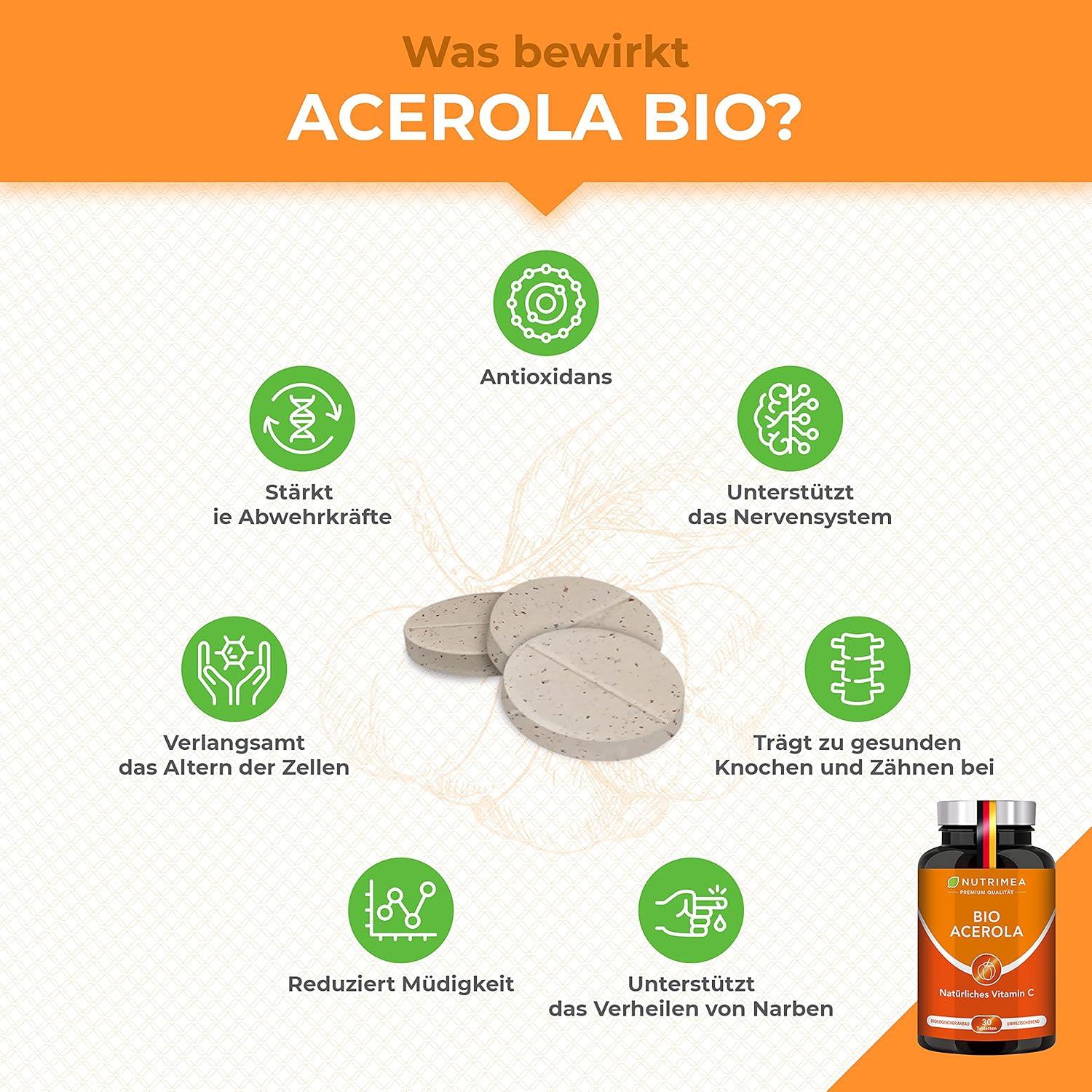 Buy Acerola Organic Loop Tablets - 1000mg Natural Vitamin C | Vegan ...