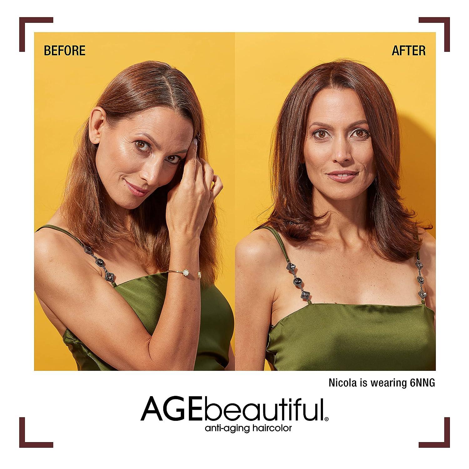 AGEbeautiful 5NN Medium Intense Brown Hair Color Dye | Permanent Liqui ...