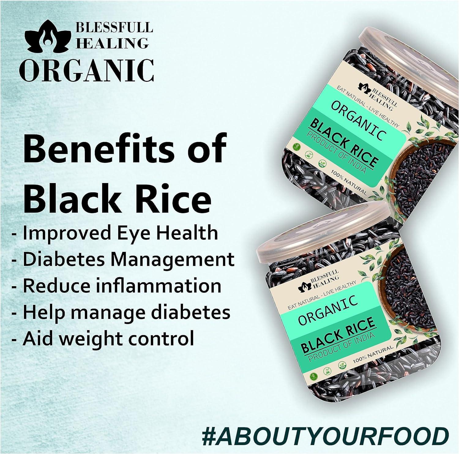 Blessfull Healing Organice Black Rice 2 lb (907 Gram) | Buy Now with ...