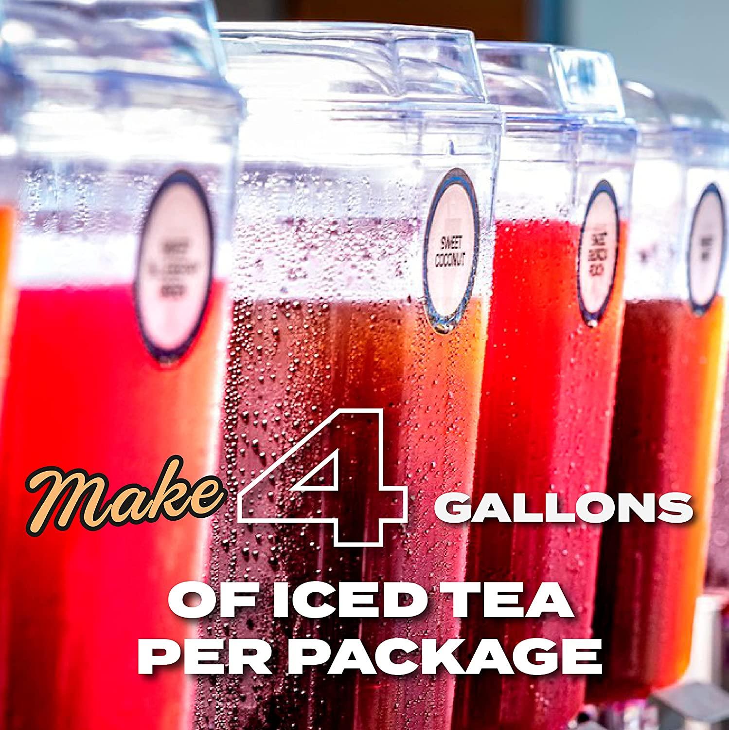 Homemade Georgia Peach Black Iced Tea Sachets - 4 Gallons, Pack of 8 ...