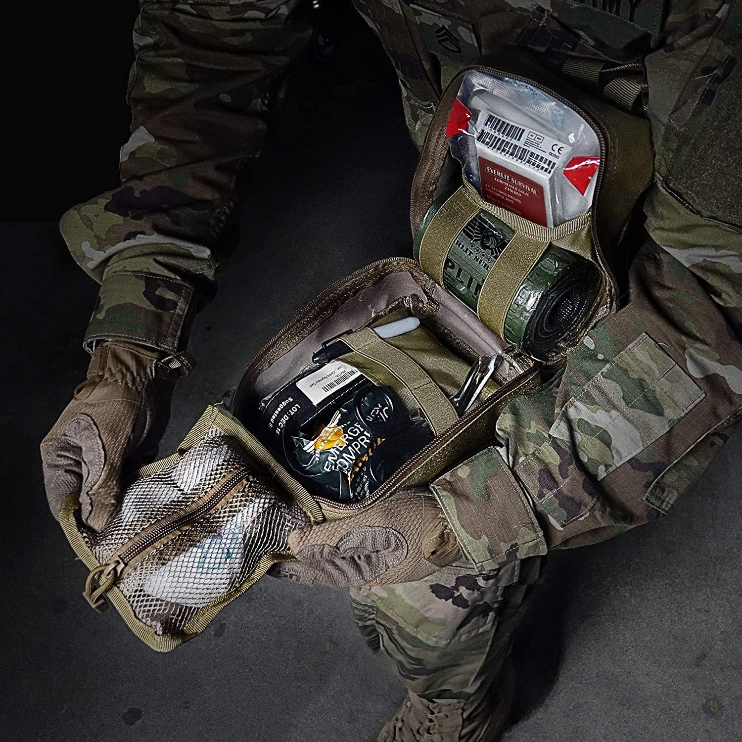 EVERLIT Emergency Trauma Kit GEN-I with Tourniquet, Splint - Military ...