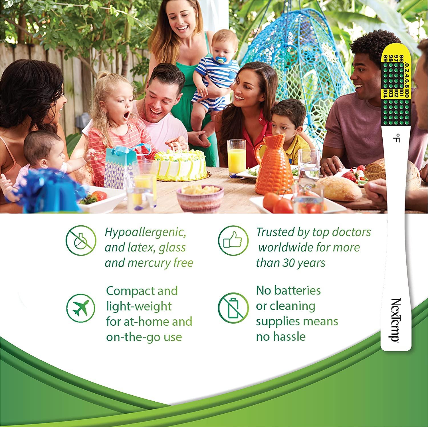 NexTemp Ultra Single-Use Thermometers 100-pack - Superior Accuracy ...