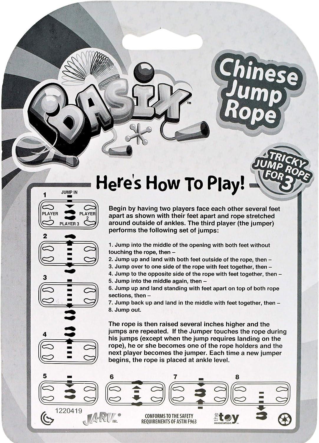 JA-RU Chinese Jump Rope Game for Kids & Adults | Colorful Elastic Skip ...