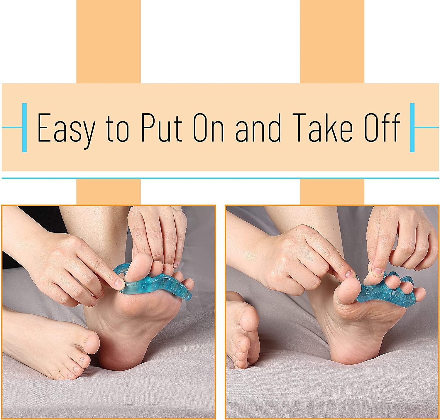 ToePal Gel Toe Separator - 2 Pairs | Toe Spacers, Straightener ...