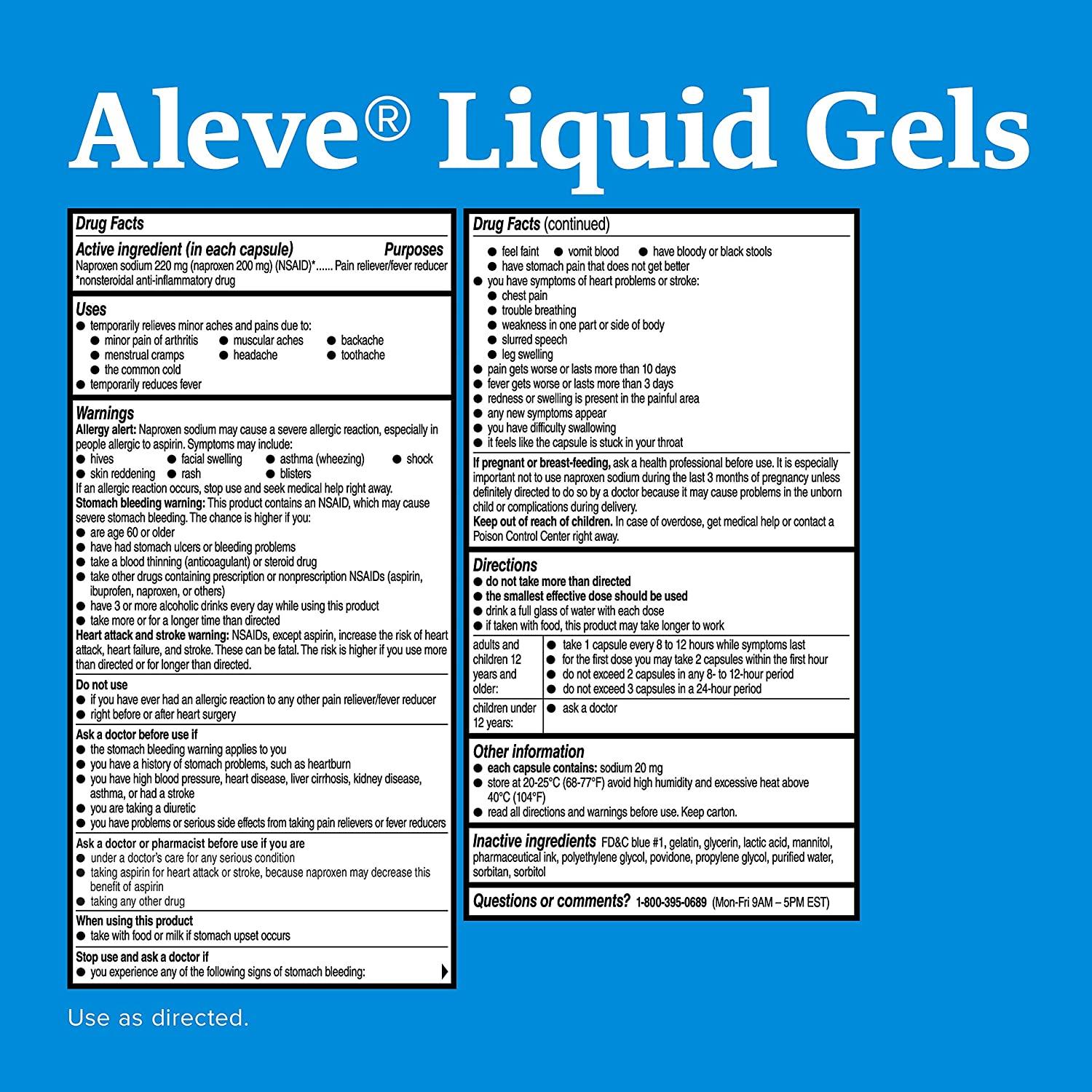 Aleve Liquid Gels 80: Fast-Acting Pain Relief Formula