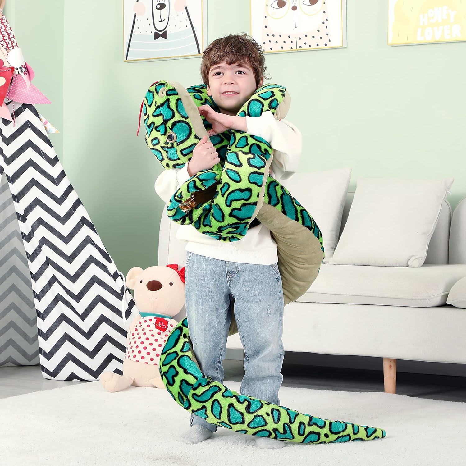 IKASA Giant Snake Stuffed Animal Plush Toy - 270cm Large Cobra Soft Toy ...