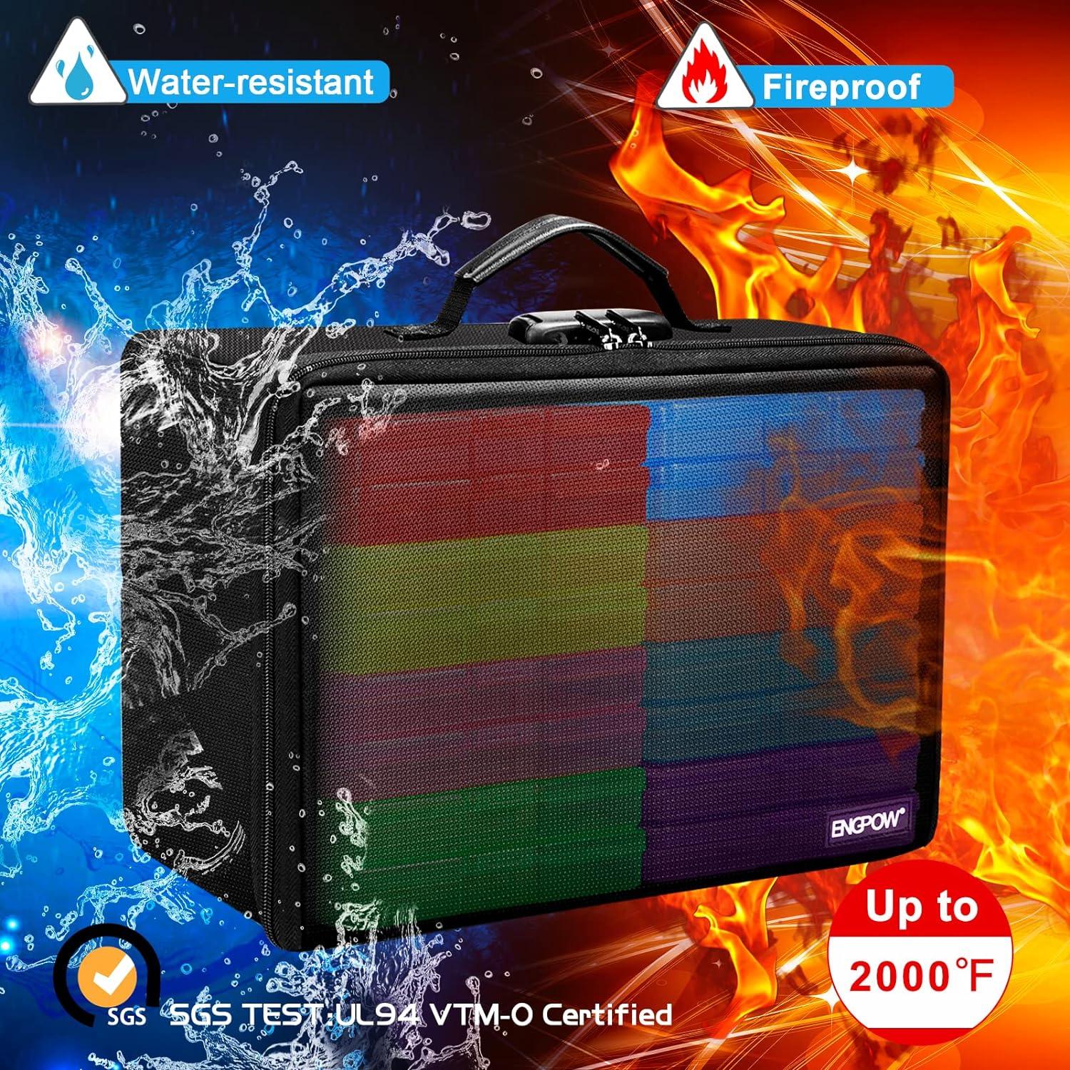 ENGPOW Fireproof Photo Storage Box with 16 Inner Cases - Portable ...