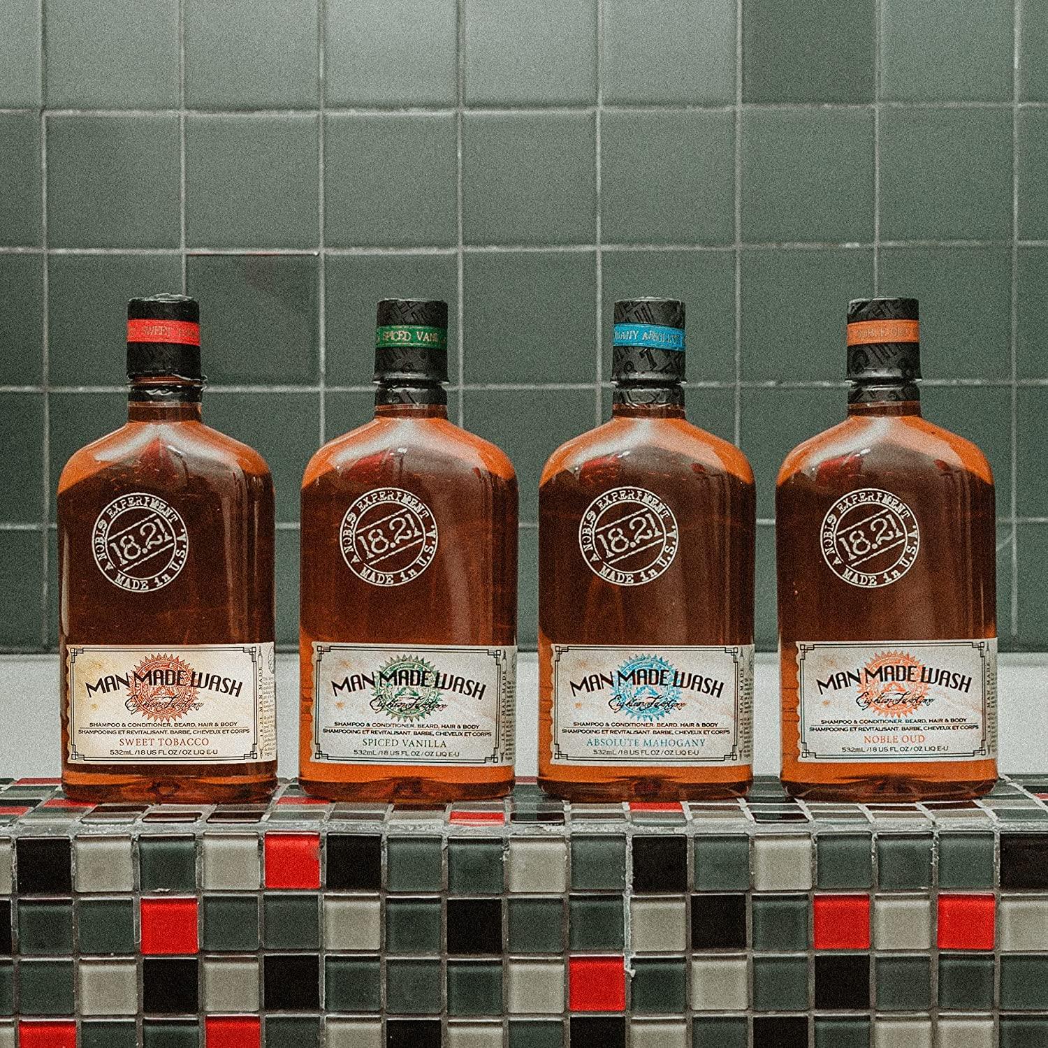 18.21 Man Made Sweet Tobacco 3-in-1 Body Wash, Shampoo & Conditioner ...