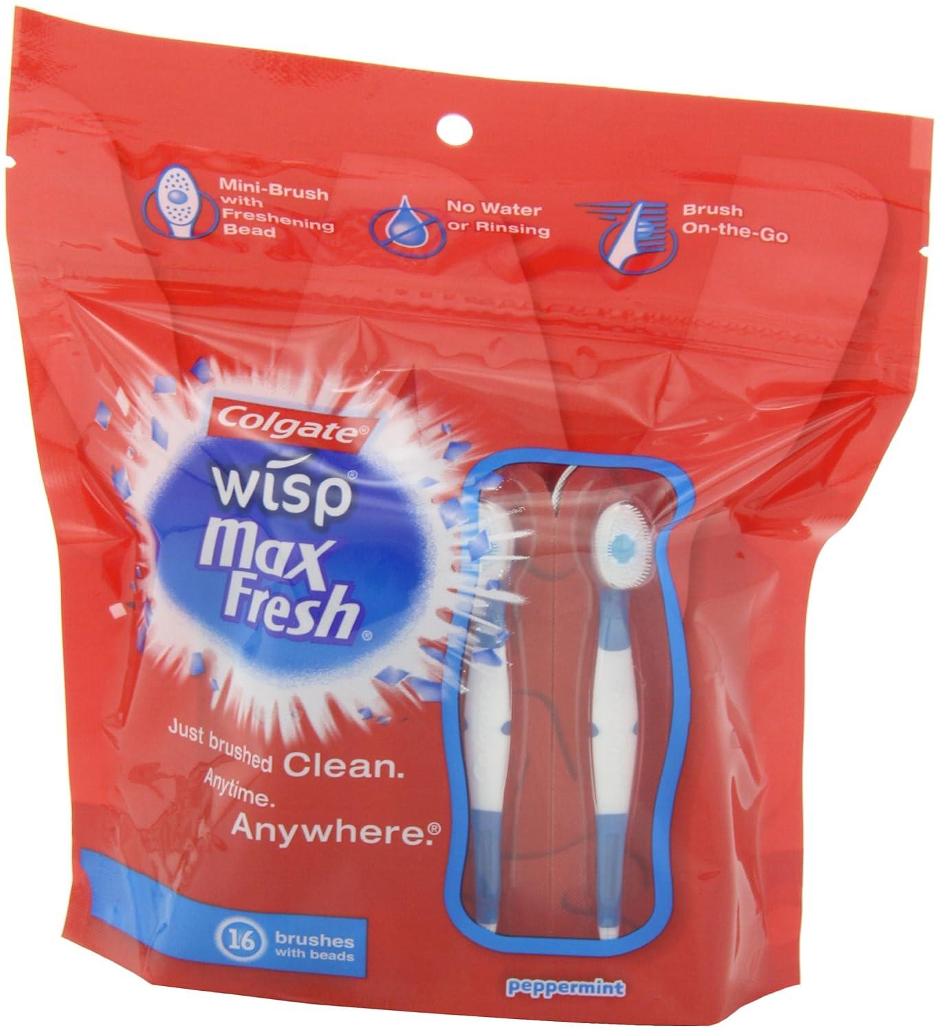 Colgate Wisp Mini-Brush Peppermint 16-Count - Freshens Breath On-The-Go ...