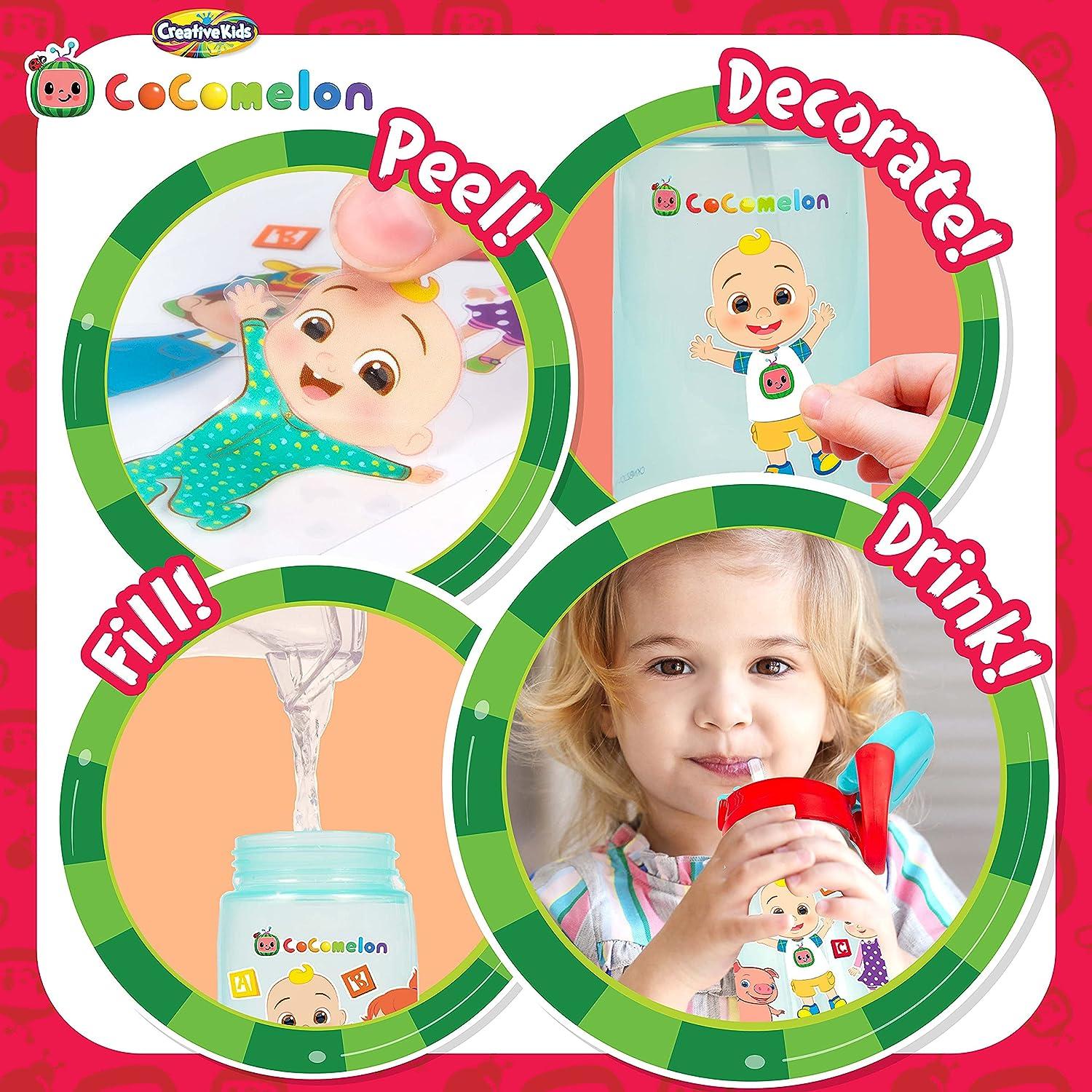Cocomelon Decorate Your Own Water Bottle - BPA Free, DIY Arts and ...