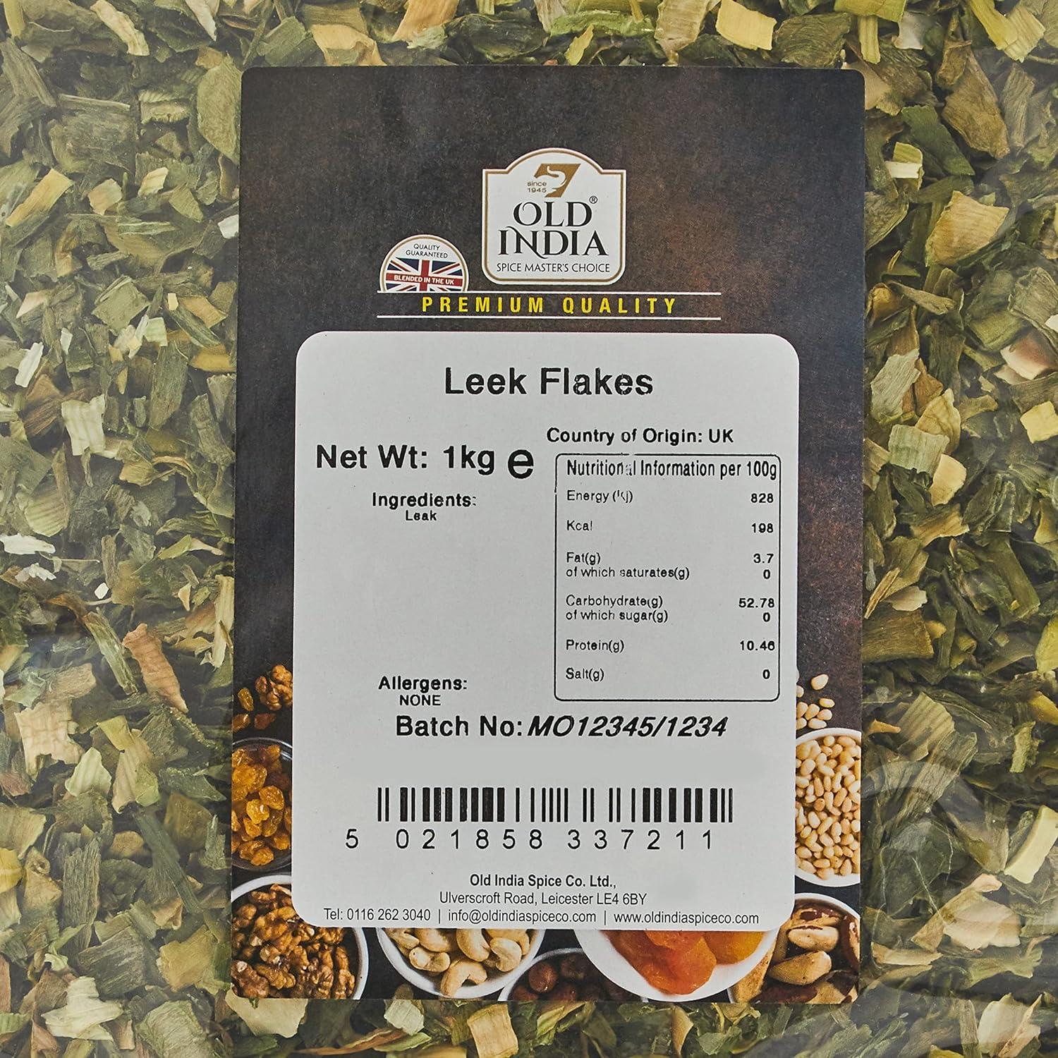 Old India Leek Flakes 1 Kg - Premium Quality Leek Flakes for Culinary ...