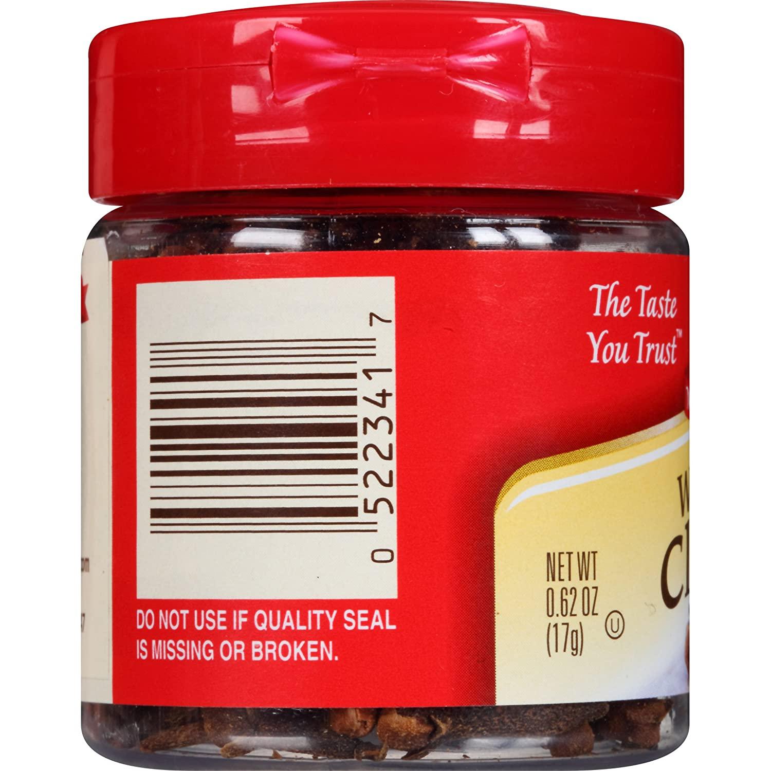 McCormick Whole Cloves 0.62 oz - Premium Quality Spices for Cooking ...