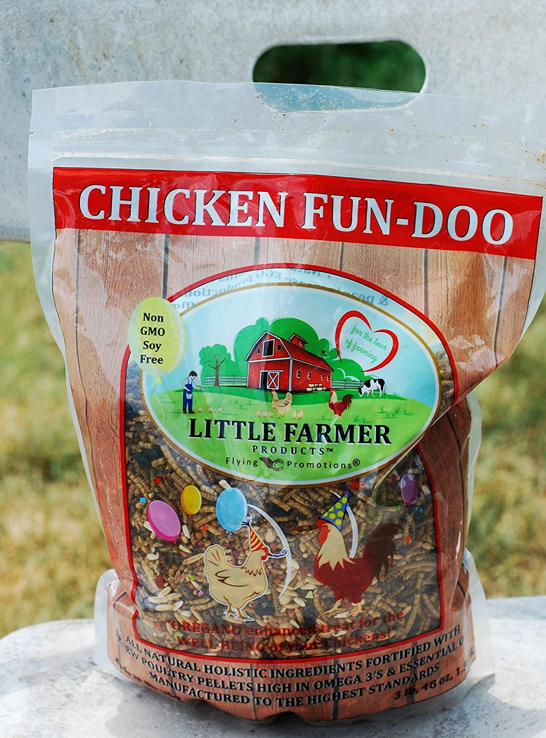Little Farmer Chicken Fun-DOO: Non-GMO Soy-Free Treat with Meal Worm ...
