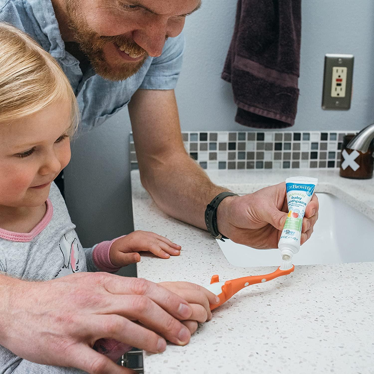 Dr. Brown's Baby Toothpaste Strawberry Flavor Toddlers and Kids Love ...