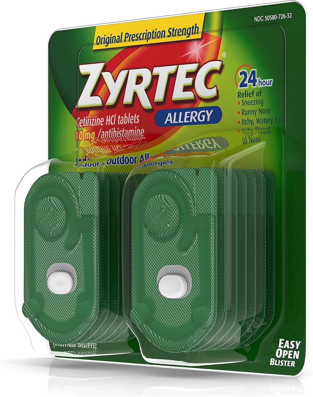 Zyrtec 24 Hour Allergy Relief Tablets 10mg - 14 ct | Buy Now with ...