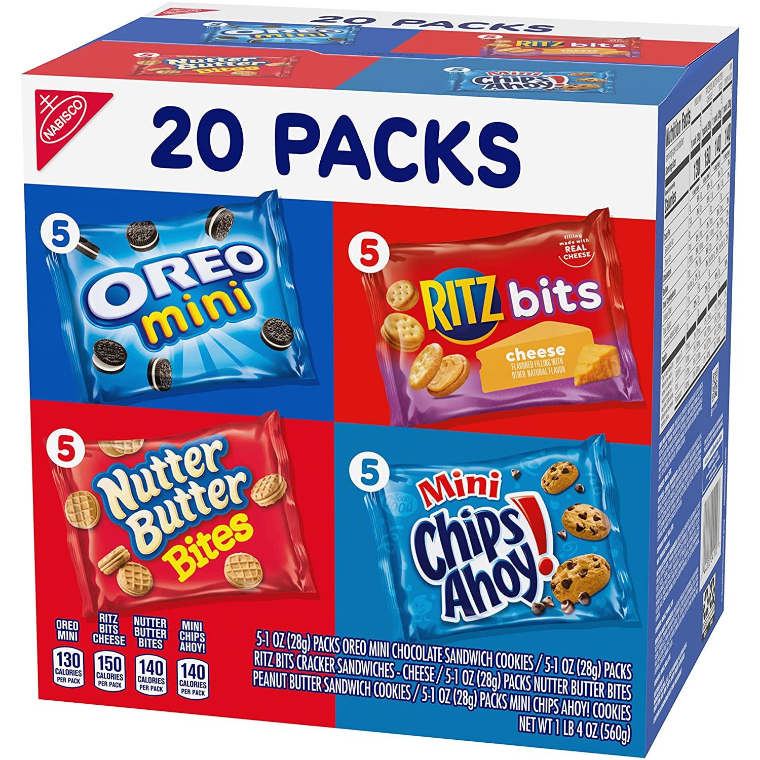 Nabisco Classic Mix Variety Pack, OREO Mini, CHIPS AHOY Mini, Nutter ...